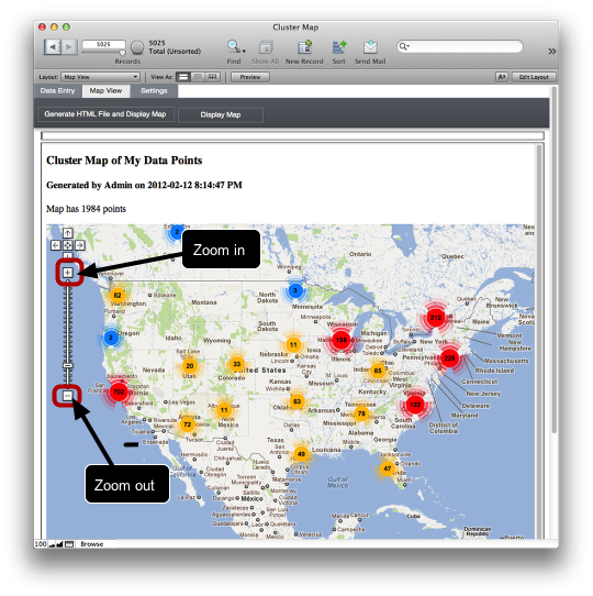| Creating Google Cluster Maps from FileMakerHomeBase Software