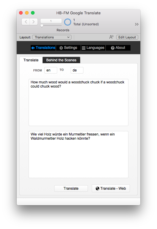 | Making FileMaker interact with Google TranslateHomeBase Software