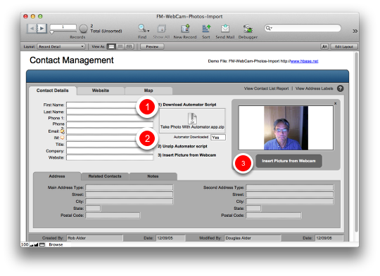| How to Automate Webcam Photo Capture Within Filemaker Pro (Mac ...