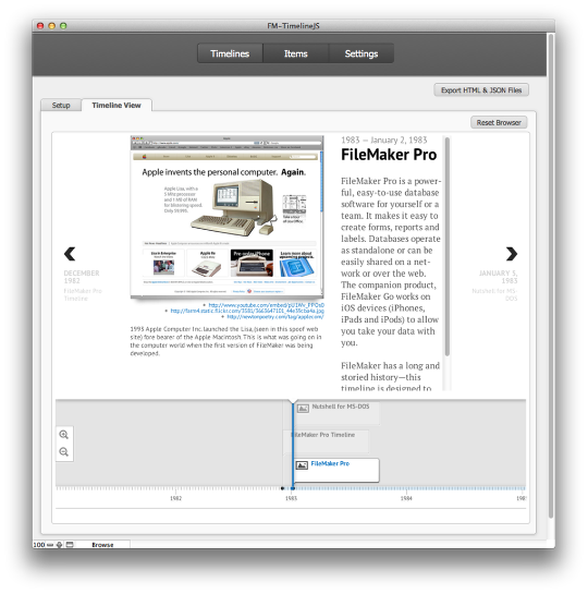| Creating Timelines for the web in FileMaker using TimelineJSHomeBase ...