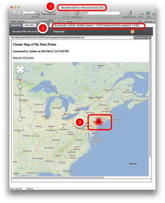 | Cluster Maps Continued: Perimeter Search in FileMaker Pro 12HomeBase Software