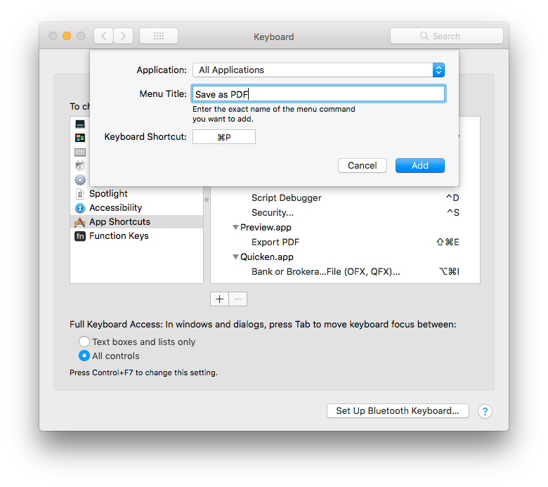 | Set a Keyboard Shortcut for “Save as PDF” in Mac OSHomeBase Software